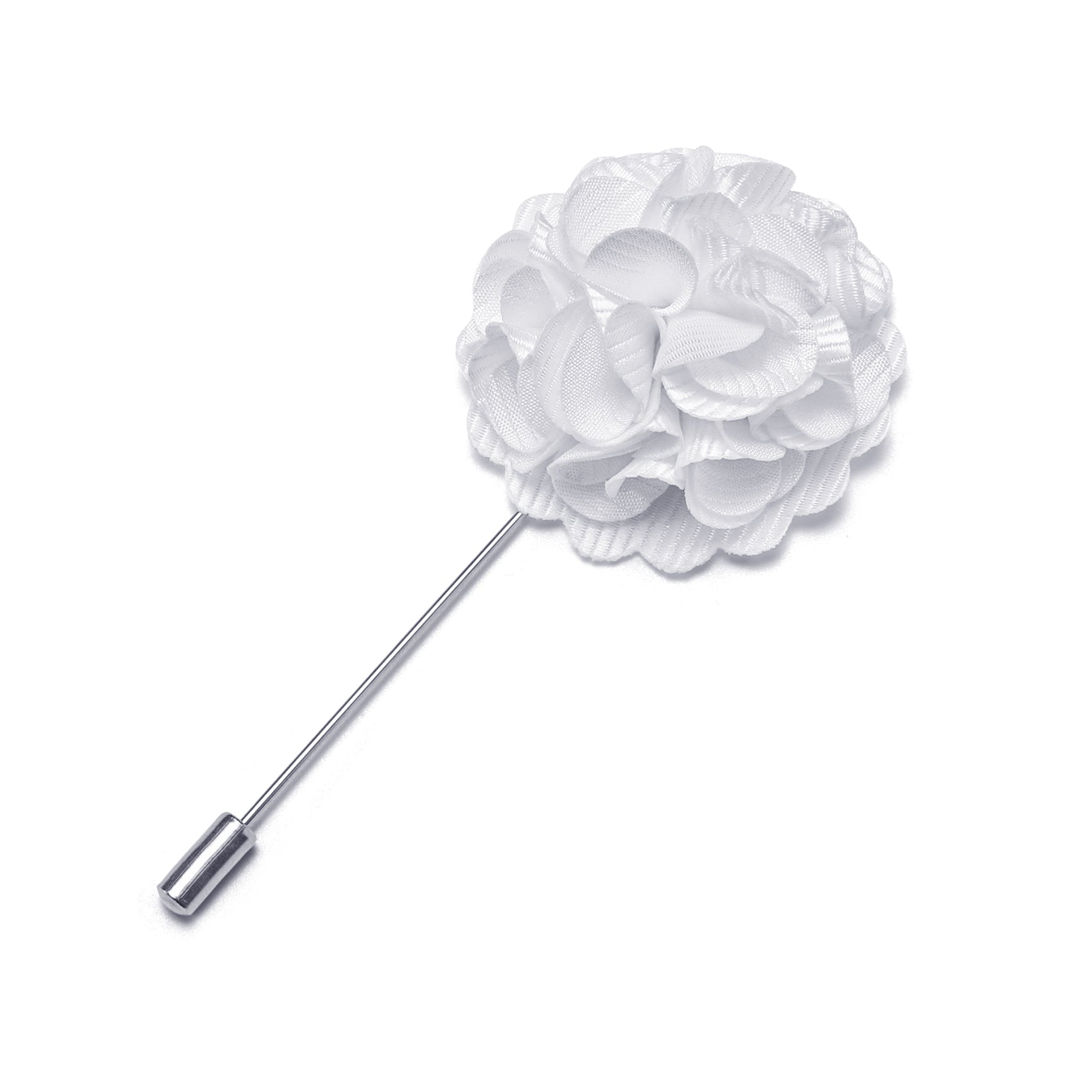 White Flower Lapel Pin – Untied Tie Club